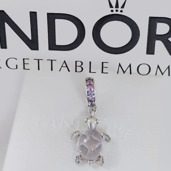 Pandora | Jewelry | Pandora Murano Glass Pink Sea Turtle Dangle Charm ...
